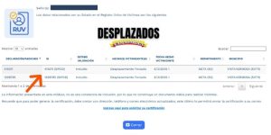 Consultar Código de Desplazados 2024